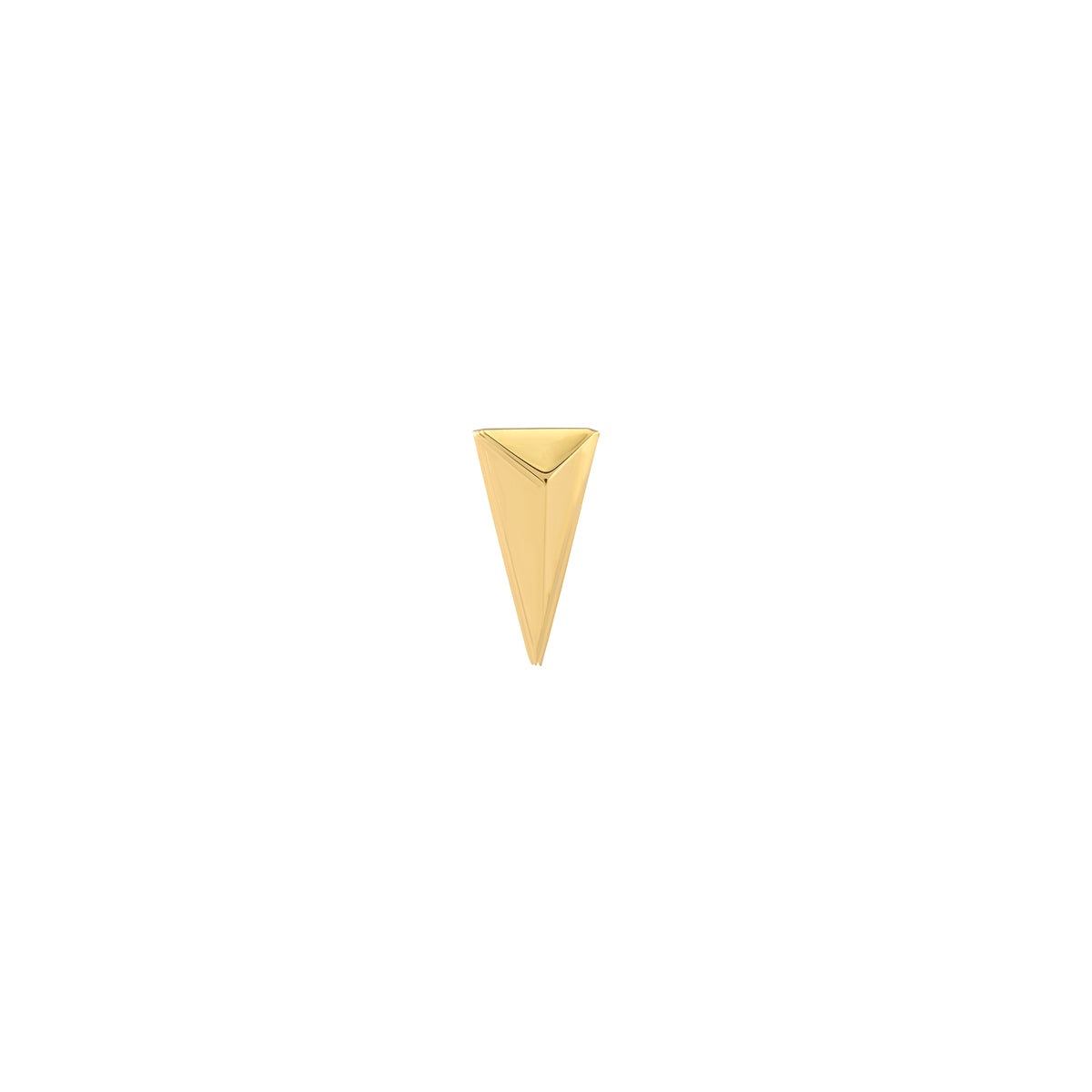 Havana Triangle Minimalist Single Gold Piercing | Piano Jewellery