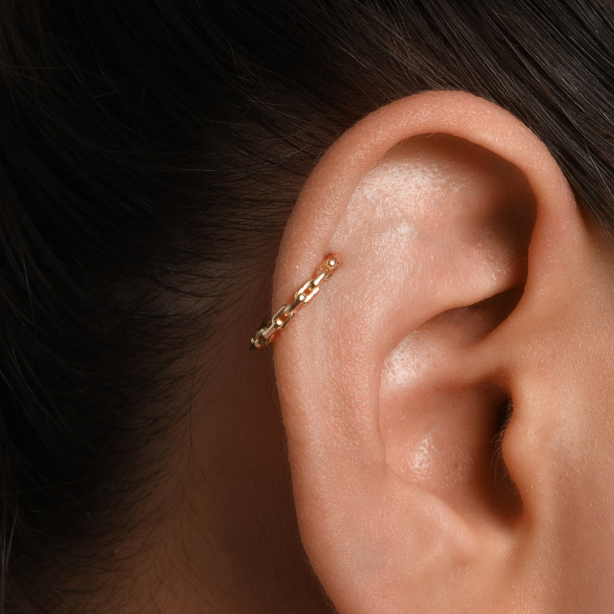 Chain Model Gold Ring Piercing | Piano Jewellery