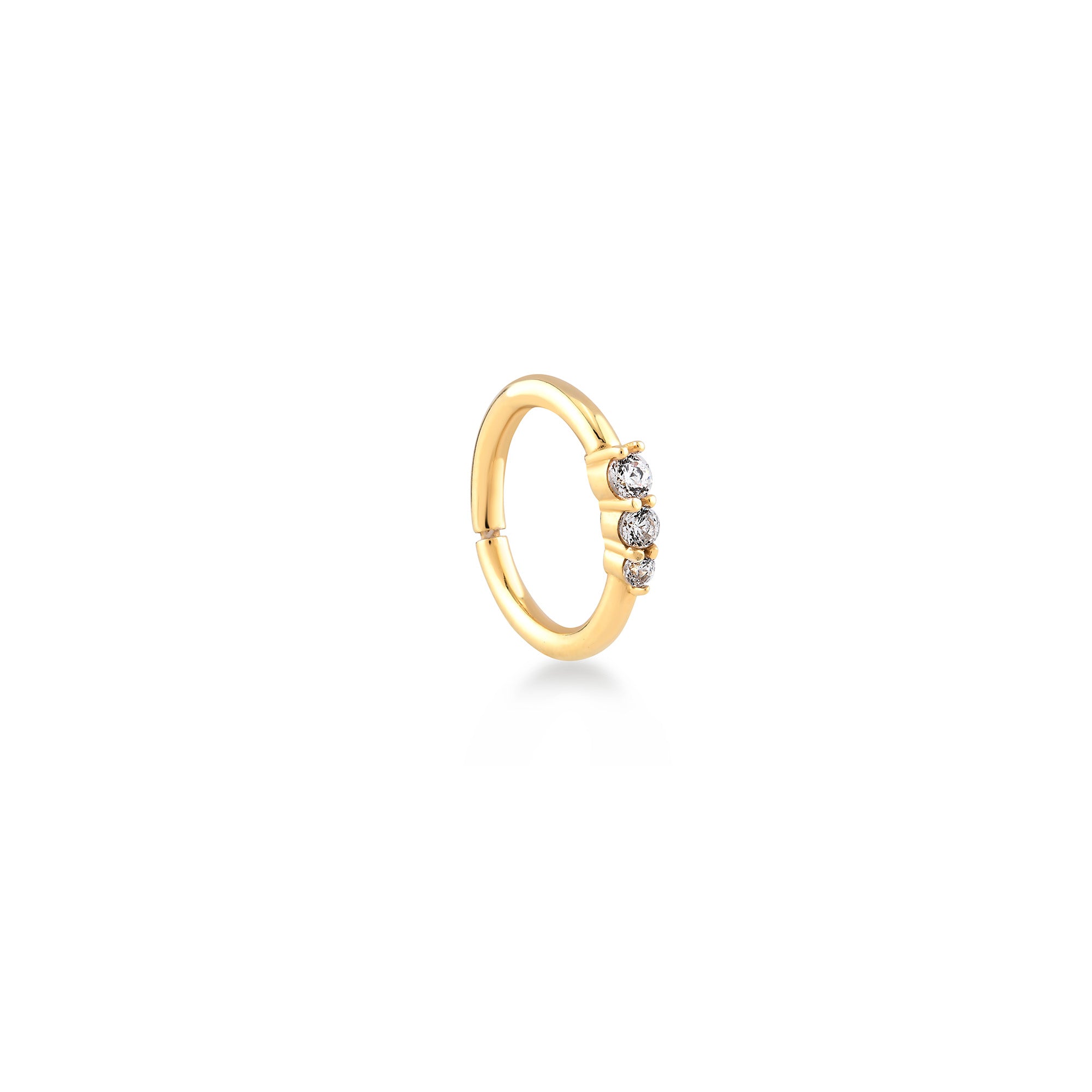 Twisted Gold Hoop Piercing (10mm) – Piano Jewellery