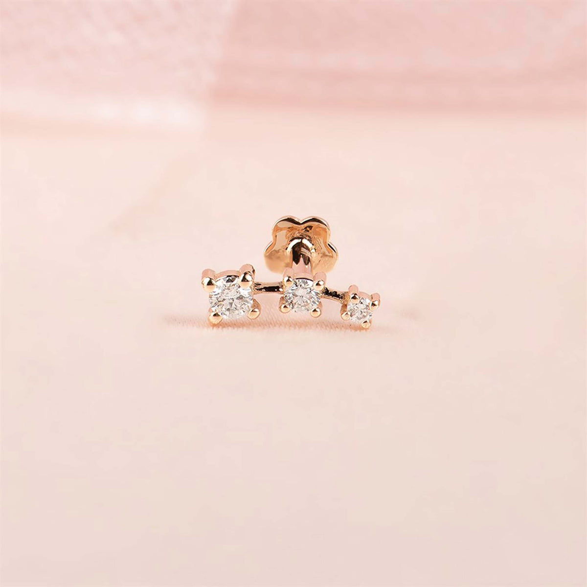 3 Stone Arc Diamond Piercing | Piano Jewellery
